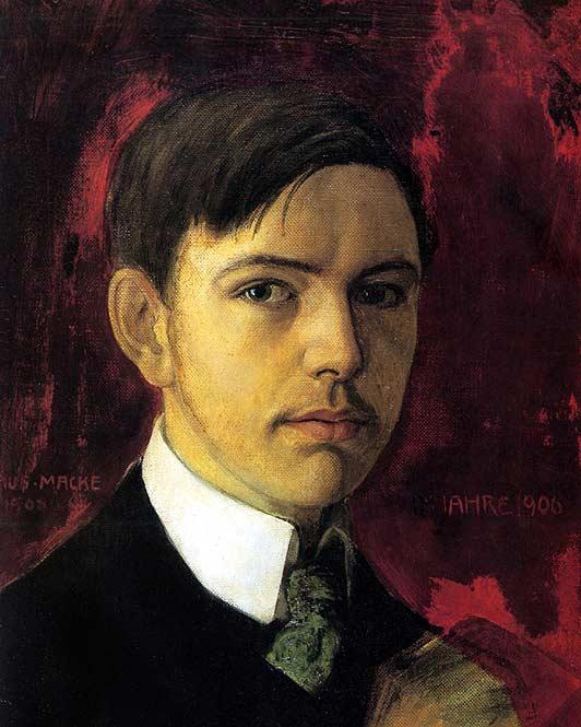 August Macke - Self-Portrait - 24 Inch Large Canvas Print - Buy