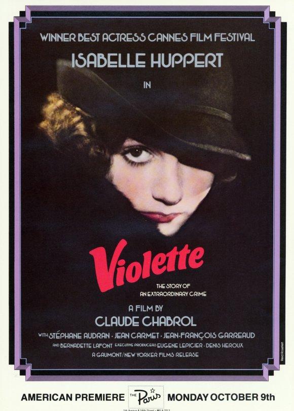 Isabelle Huppert Violette Noziere Movie Reproduction Poster
