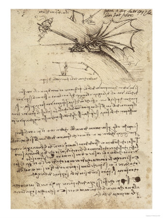 Leonardo da Vinci - Wing Mechanism, Institut De France, Paris