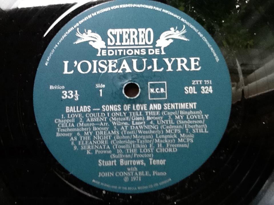 View & Buy :: Stuart Burrows - Songs Of Love & Sentiment UK LP Vinyl (1971)