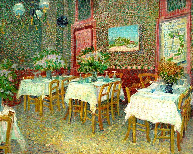 Vincent van Gogh :: Interior of a Restaurant :: 24 Inch Large Canvas ...